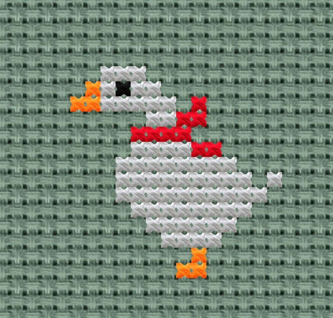 Tiny Goose Easy to Follow, Small Cross Stitch Chart, Modern Counted X ...