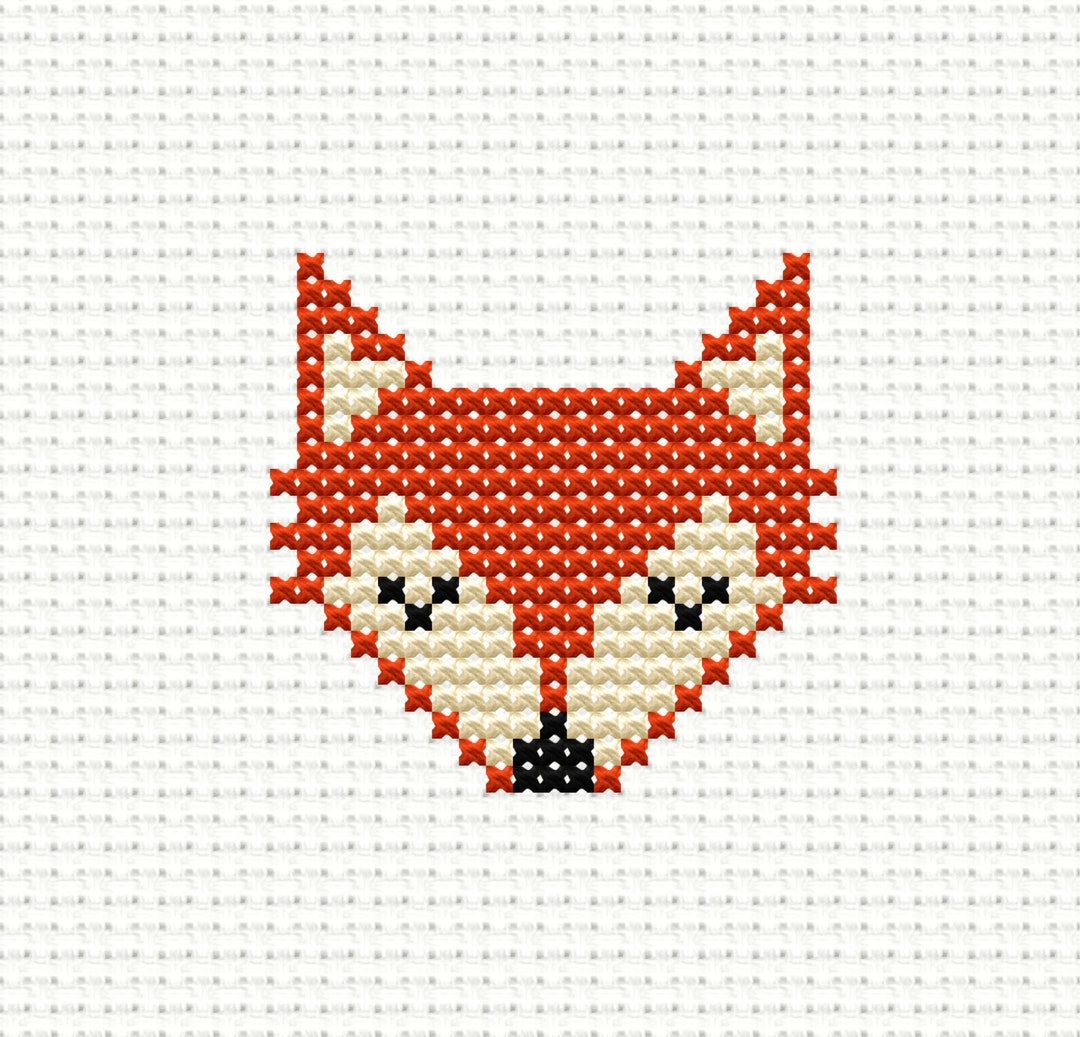 Cross Stitch Fox Pattern, Instant Download, Handmade Gift Idea ...