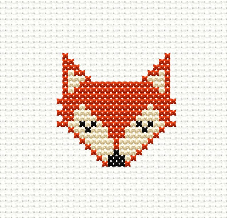 Cross Stitch Fox Pattern, Instant Download, Handmade Gift Idea ...