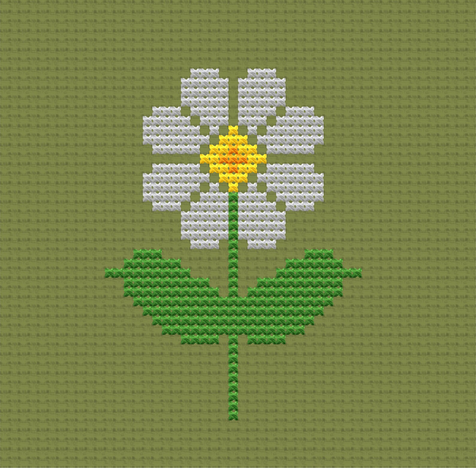 Margarita Flower, Easy Daisy Cross Stitch Pattern, PDF Chart for ...