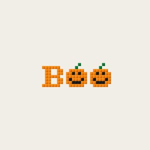 Boo Cross Stitch Pattern, Nursery Halloween Decor, Cute Minimal X ...