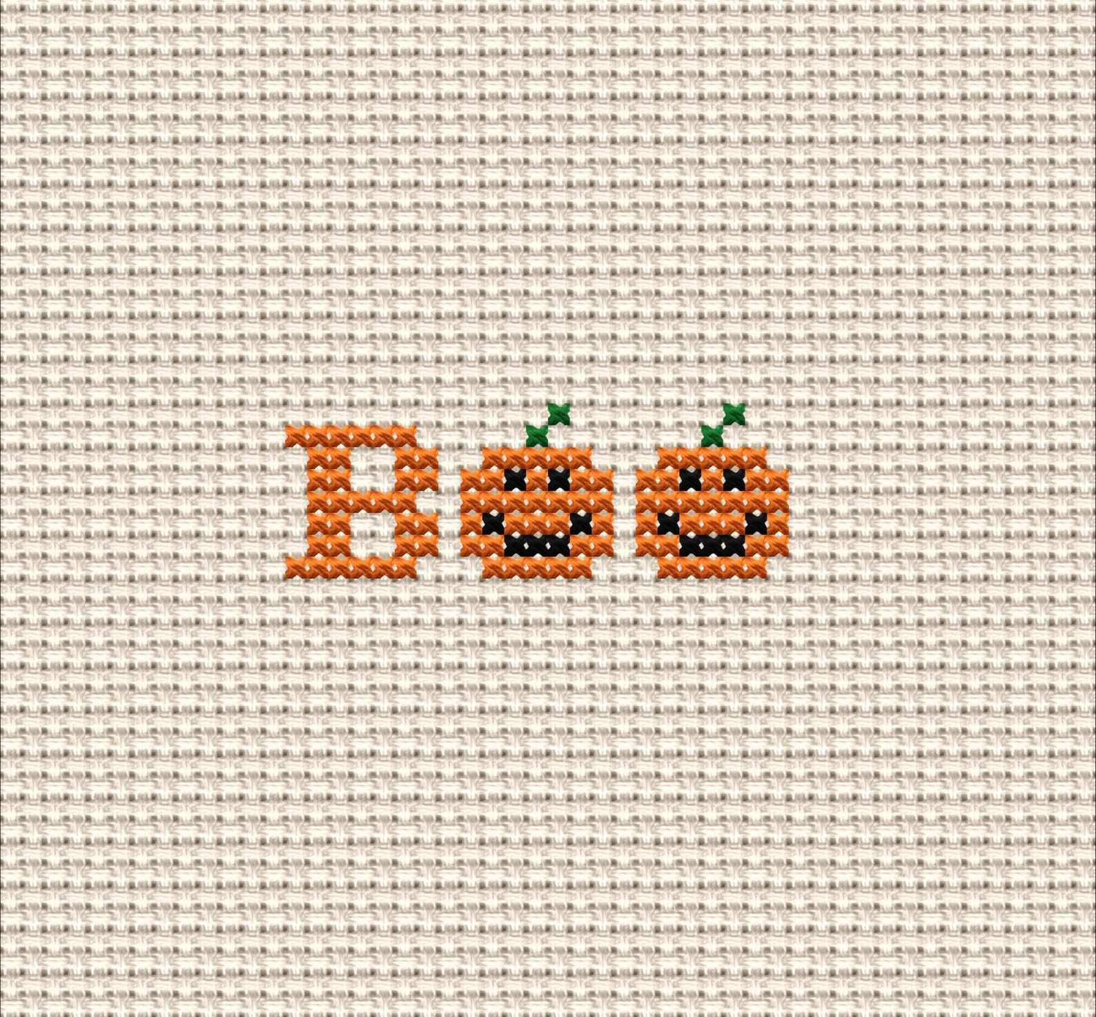 Boo Cross Stitch Pattern, Nursery Halloween Decor, Cute Minimal X ...