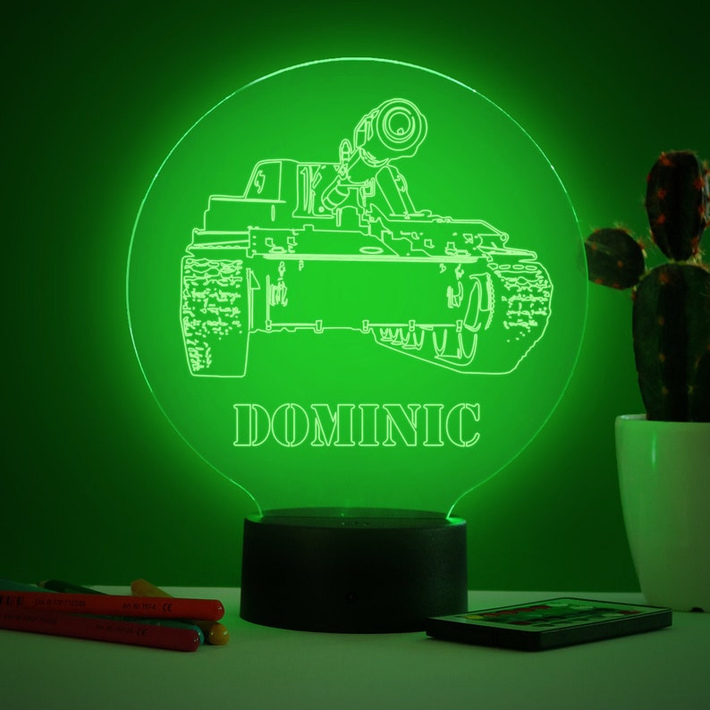 Personalised Military Army Tank Night Light for Children's - Etsy
