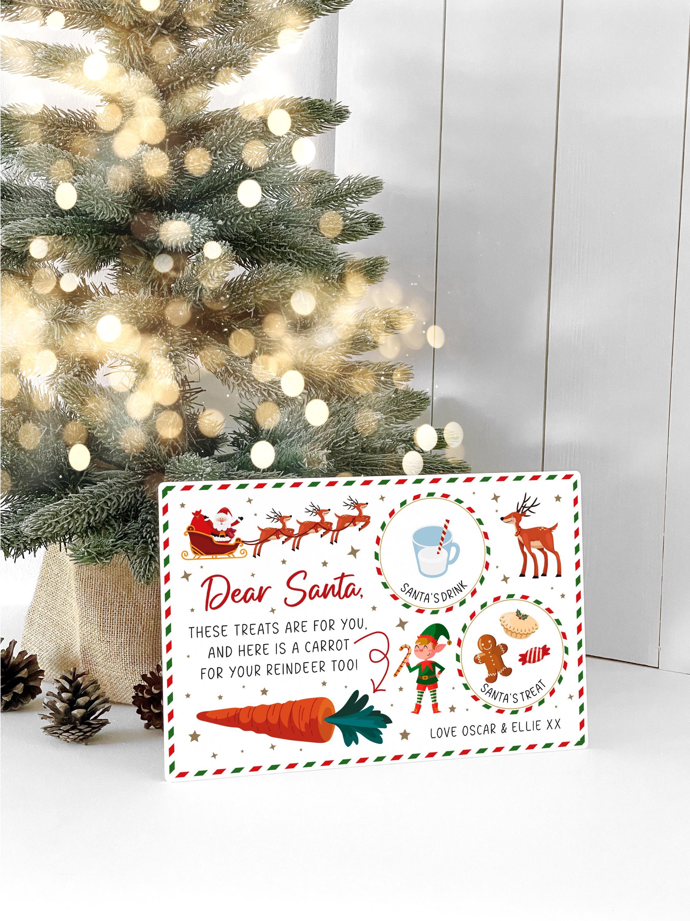 Personalised Santa Treat Plate: Christmas Eve Board, Acrylic - Etsy