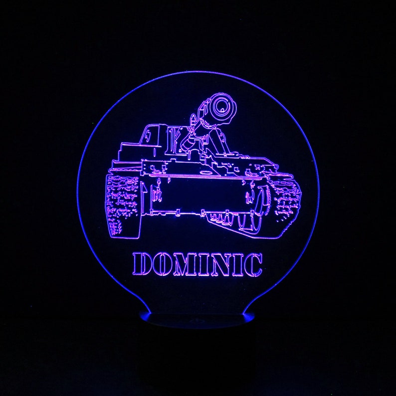 Personalised Military Army Tank Night Light for Children's - Etsy