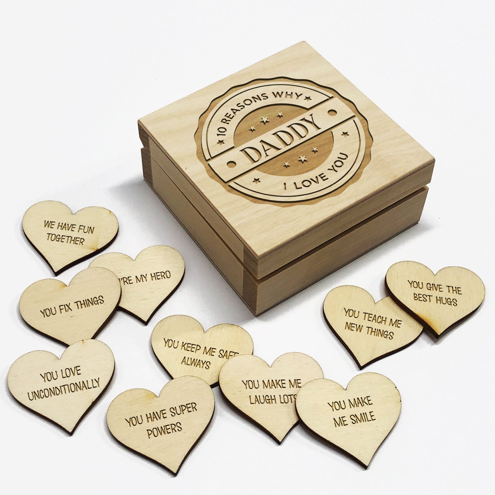 10 Reasons Why I Love You Wooden Box and Hearts Personalised - Etsy