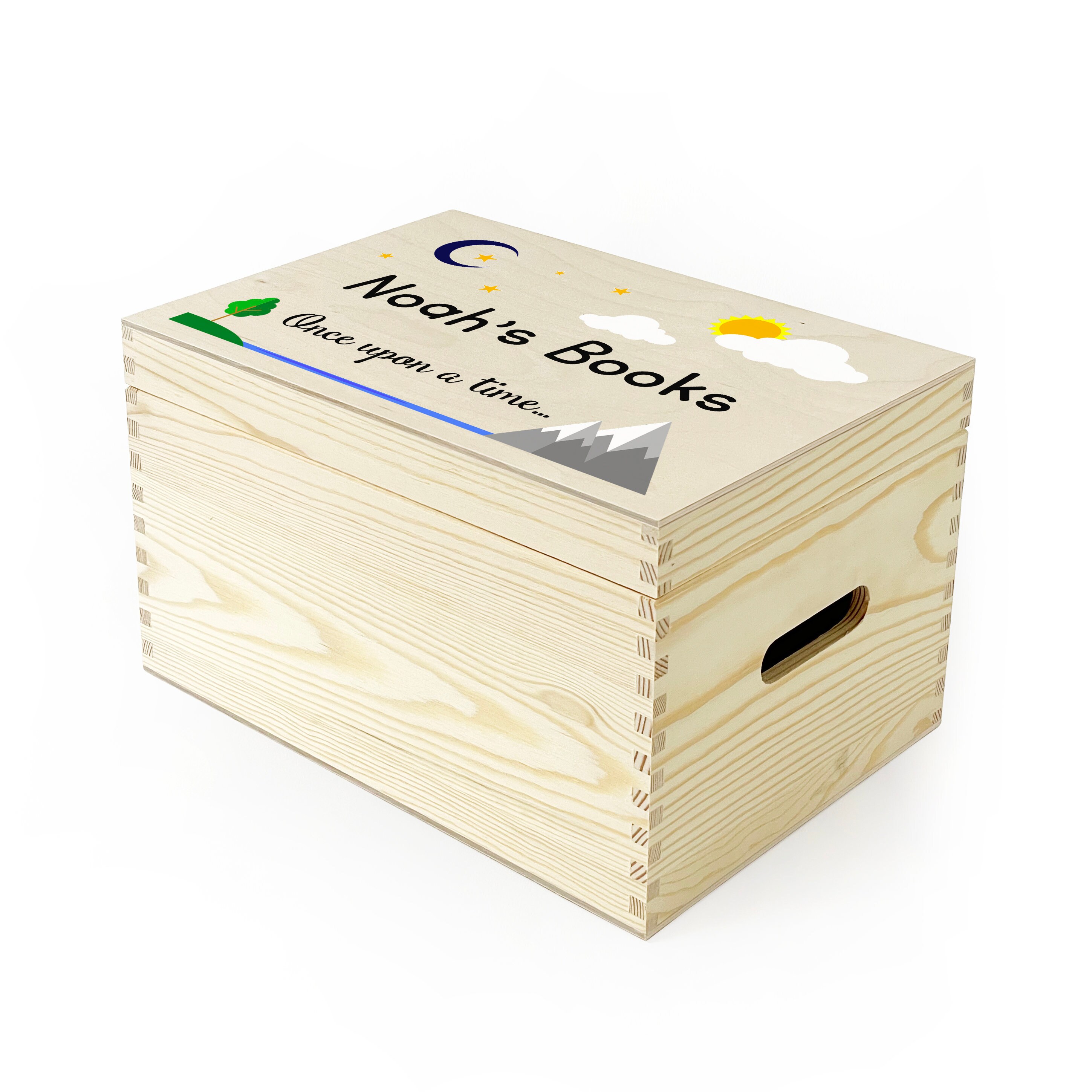 Personalised Wooden Story Book Box: Kids Bedroom Decor - Etsy