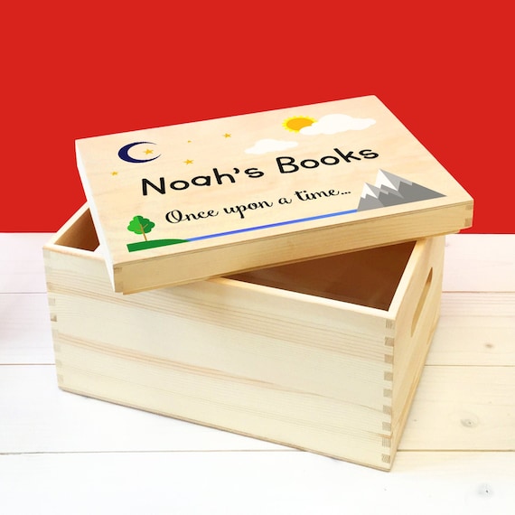 Personalised Wooden Story Book Box For Kids Bedtime Stories | Etsy