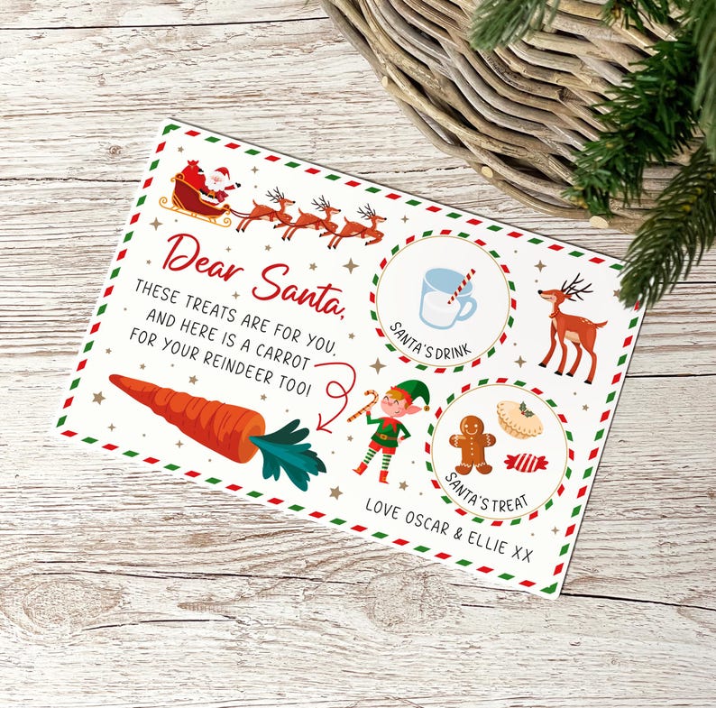 Personalised Santa Treat Plate: Christmas Eve Board, Acrylic - Etsy