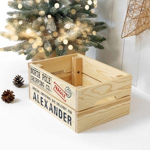 Personalised Christmas Eve Box, Wooden Xmas Shipping Crate, Special ...