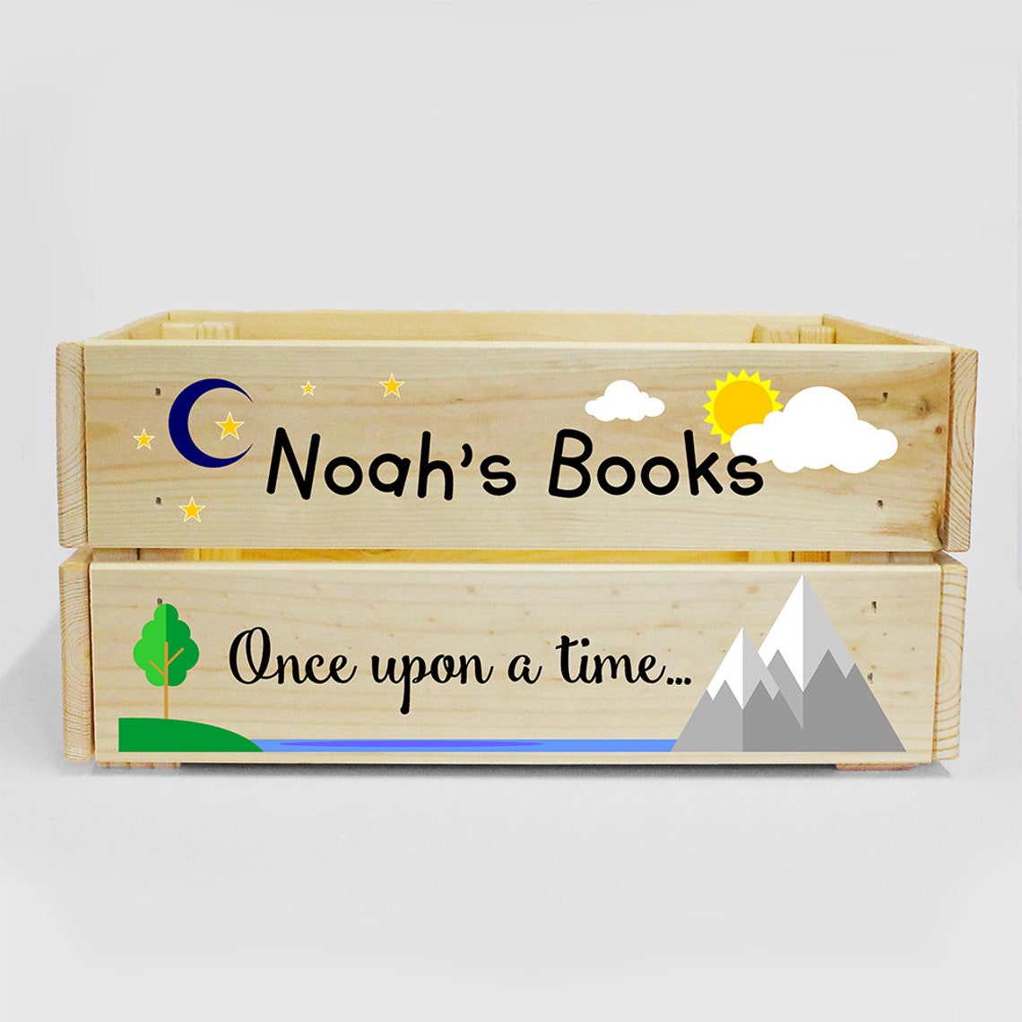 Personalised Wooden Story Book Box for Kids BOY GIRL Childrens | Etsy