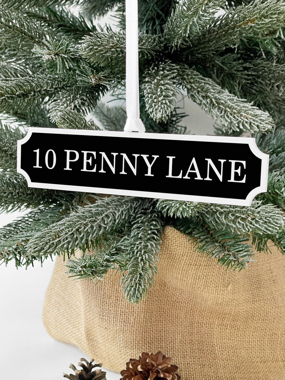 Personalised Street Road Sign Christmas Decoration, Custom Address Home ...