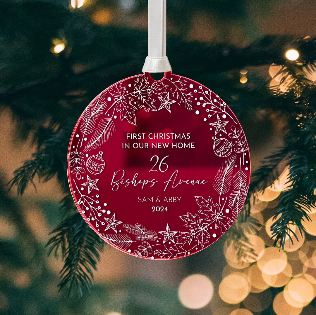 Personalised New Home First Christmas Decoration, 1st Christmas in Your ...