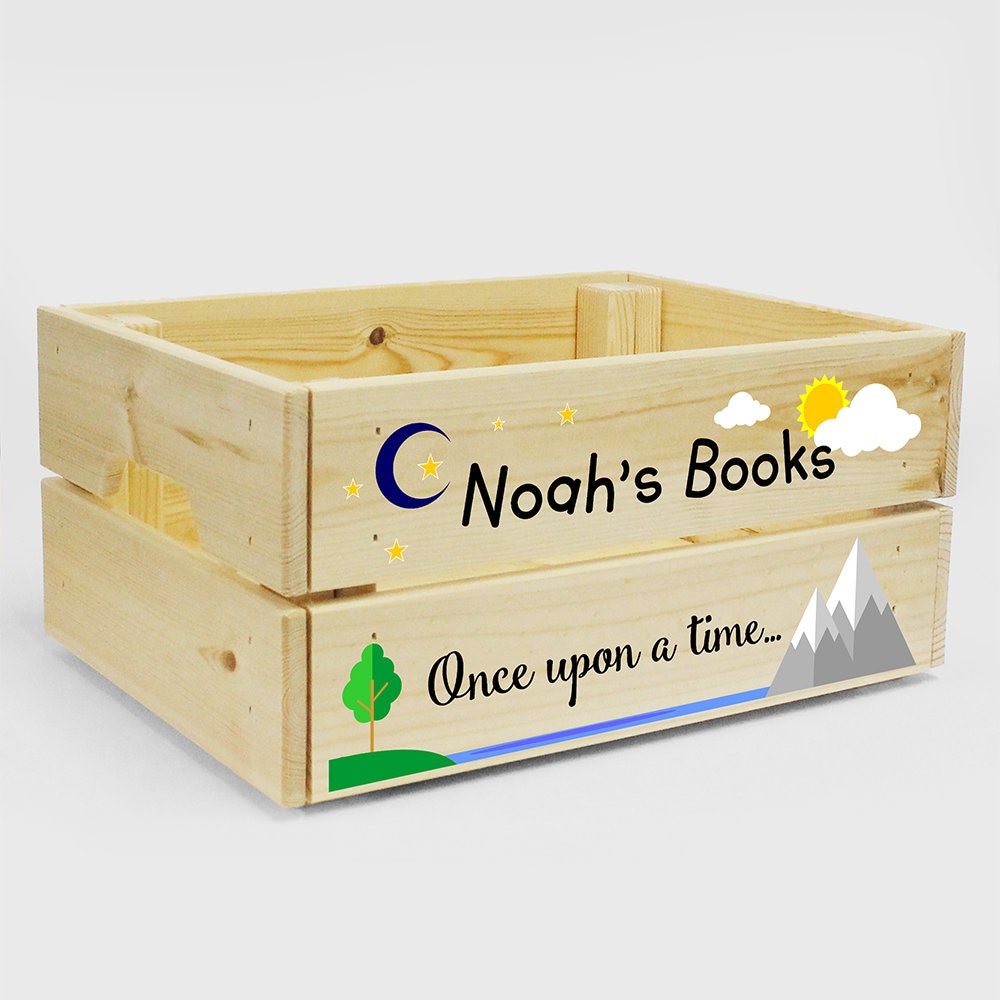 Personalised Wooden Story Book Box for Kids BOY GIRL Childrens | Etsy