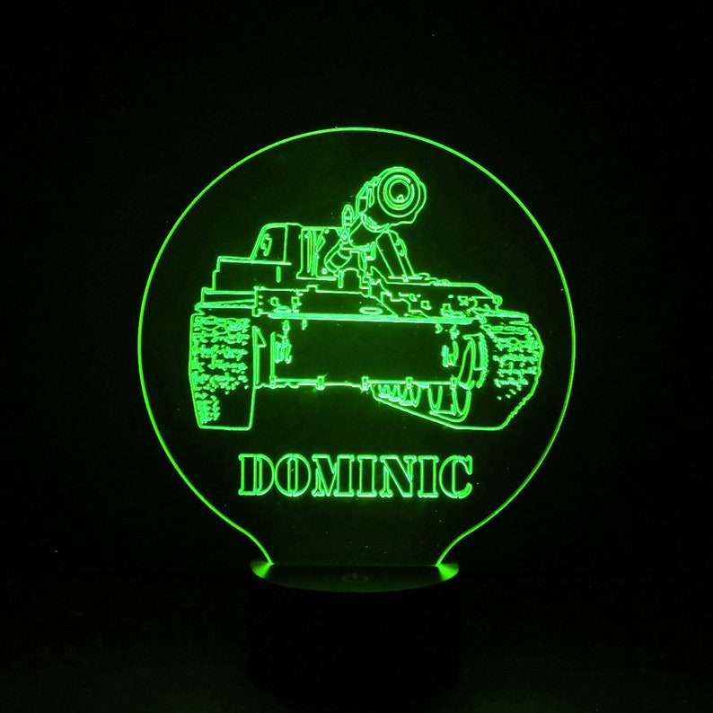 Personalised Military Army Tank Night Light for Children's - Etsy