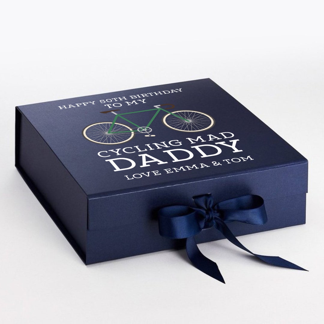 Personalised cycling Mad Memory Birthday Gift Box for Dad, Ideal Father ...