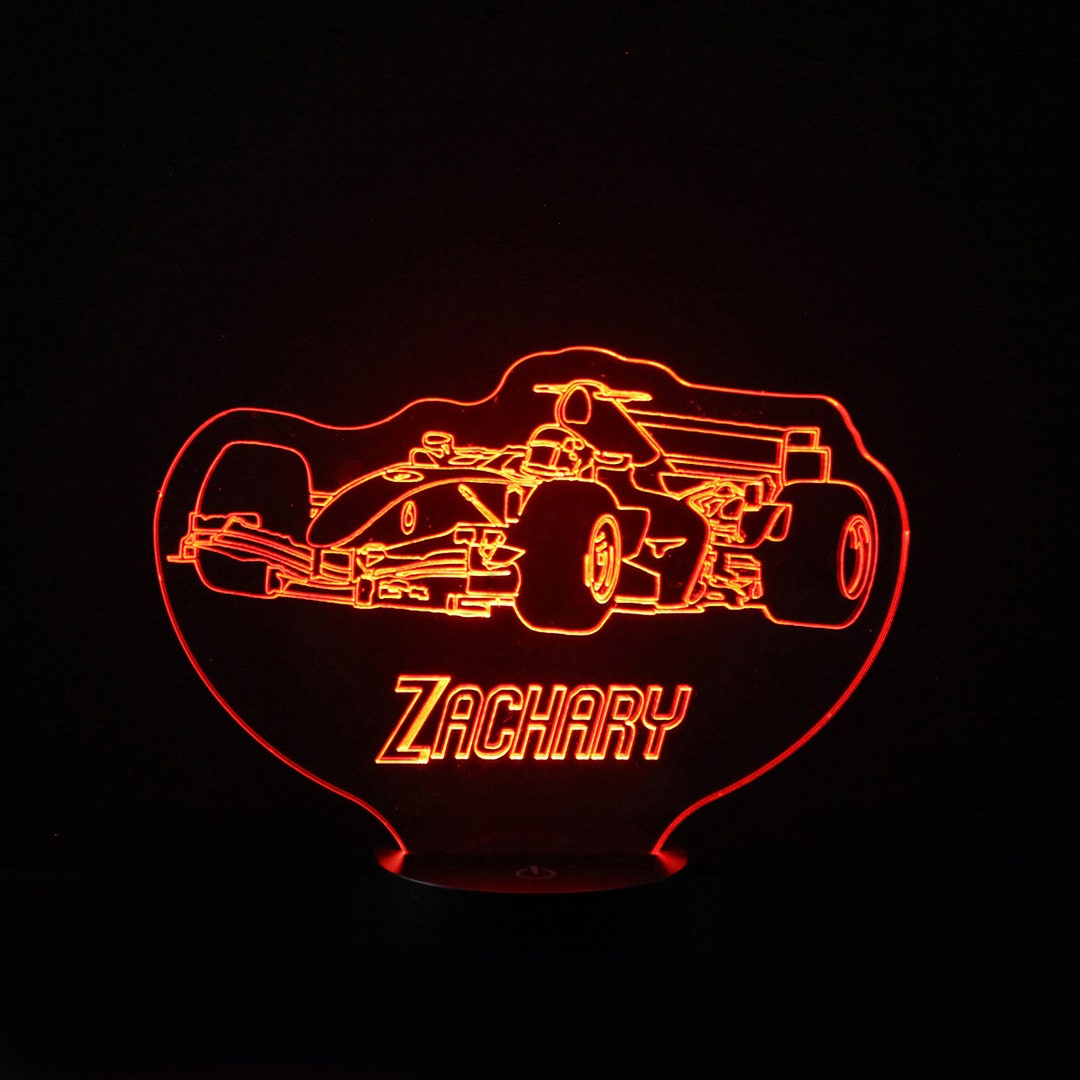 Personalised F1 Racing Car Night Light: Color Changing LED Lamp - Etsy