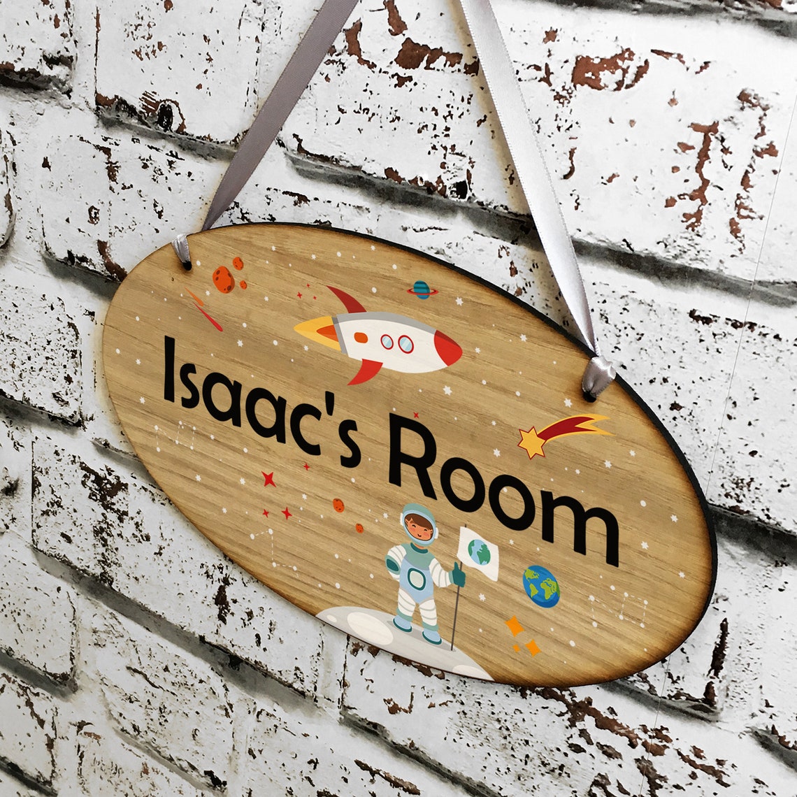 Personalised Kids Astronaut & Space Rocket Theme Bedroom Door | Etsy