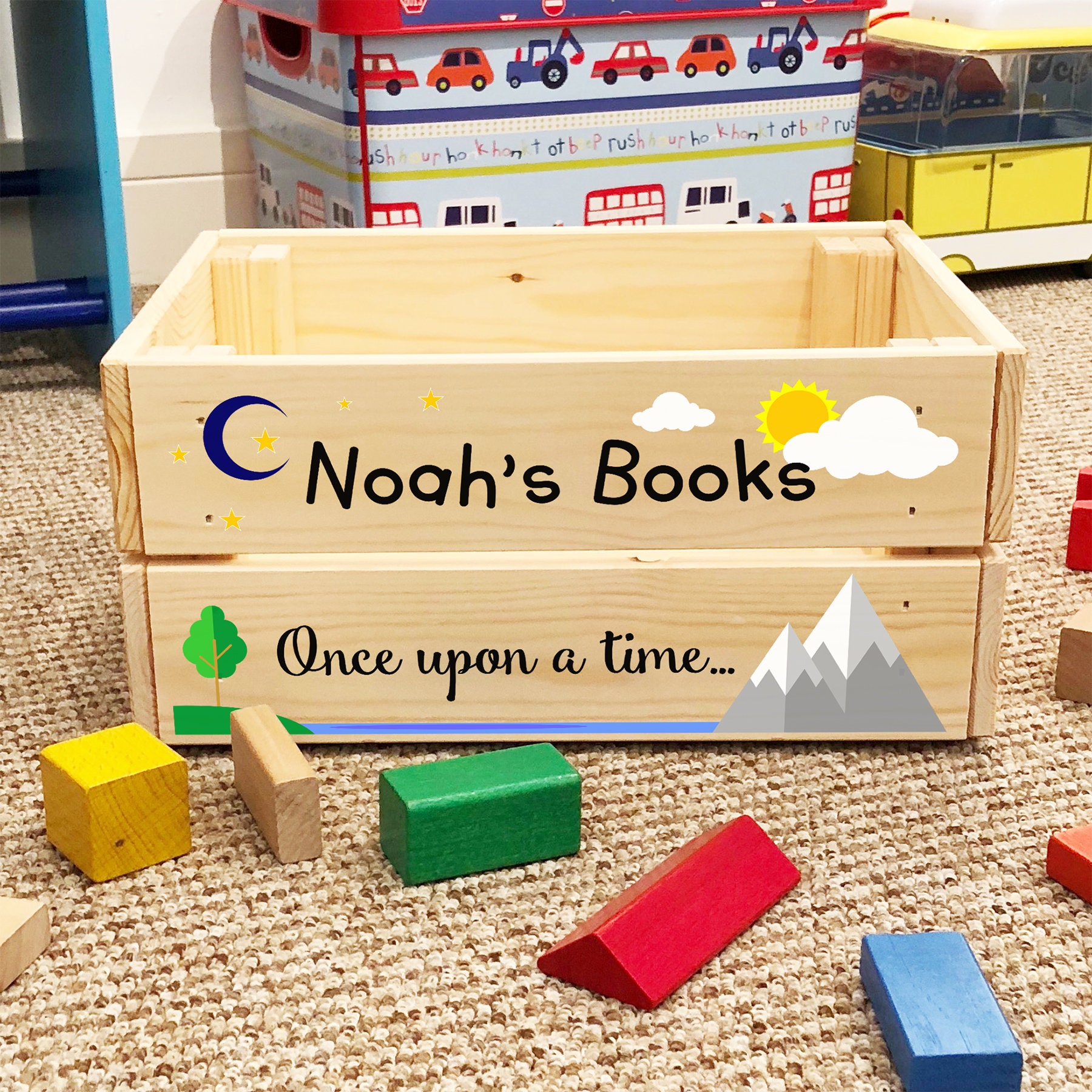 Personalised Wooden Story Book Box for Kids BOY GIRL Childrens | Etsy