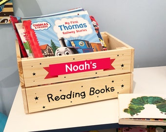 Personalised Wooden Story Book Box for Kids BOY GIRL Childrens | Etsy