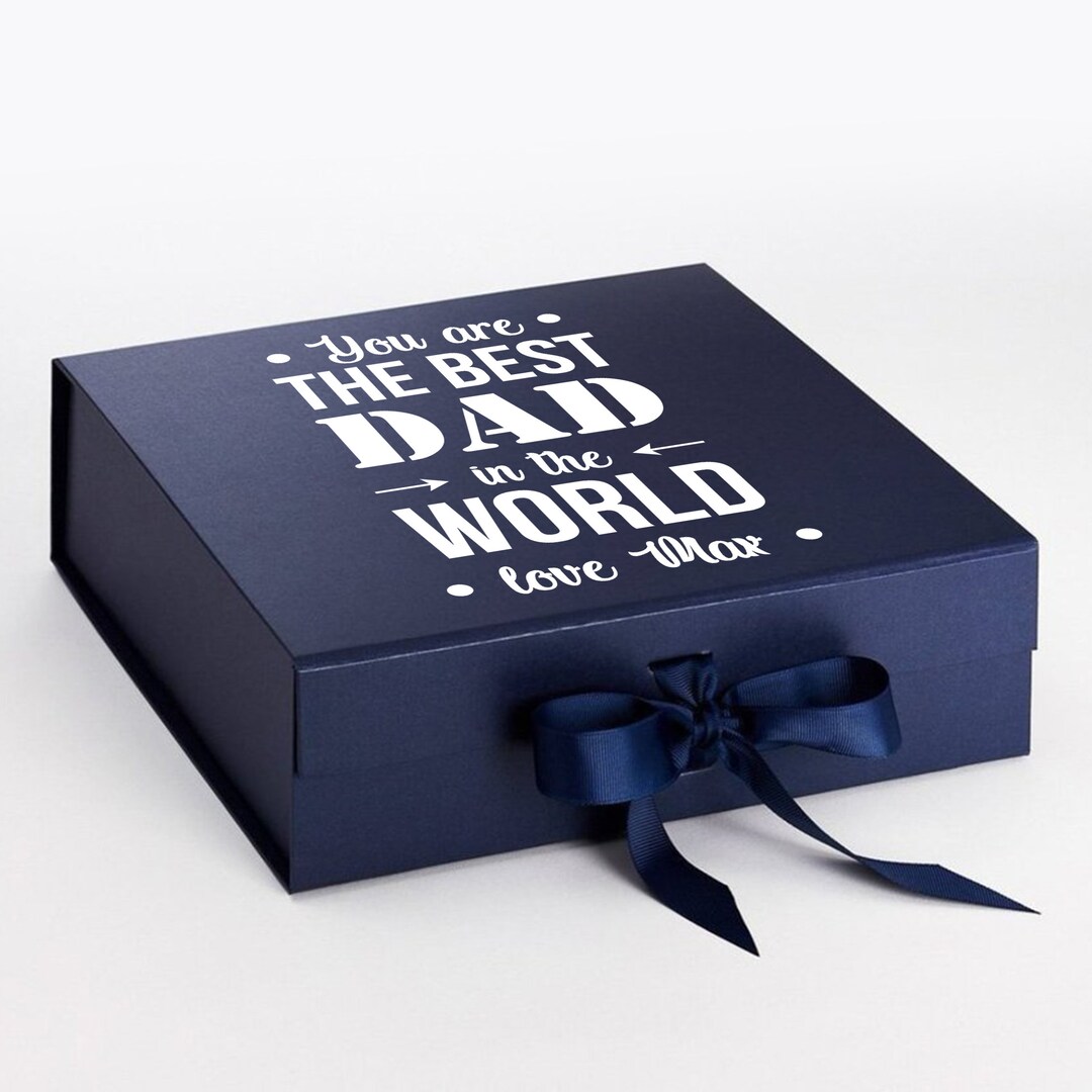 Personalised Best Dad in the World Father's Day or Birthday Gift Box ...