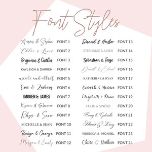 Personalised Acrylic Wedding Party Place Names - Luxury Wedding Décor ...