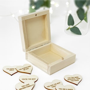 10 Reasons Why I Love You Wooden Box and Hearts - Personalised Mother's ...