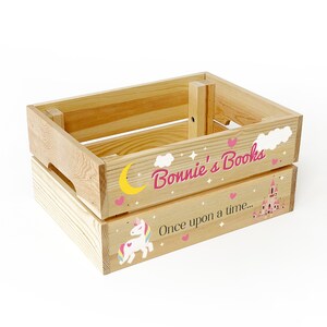 Personalised Children's Bedtime Story Book Box, Kids Wooden UNICORN ...