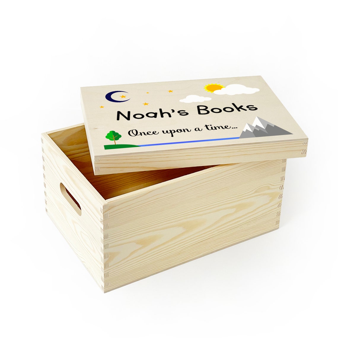 Personalised Wooden Story Book Box: Kids Bedroom Decor - Etsy