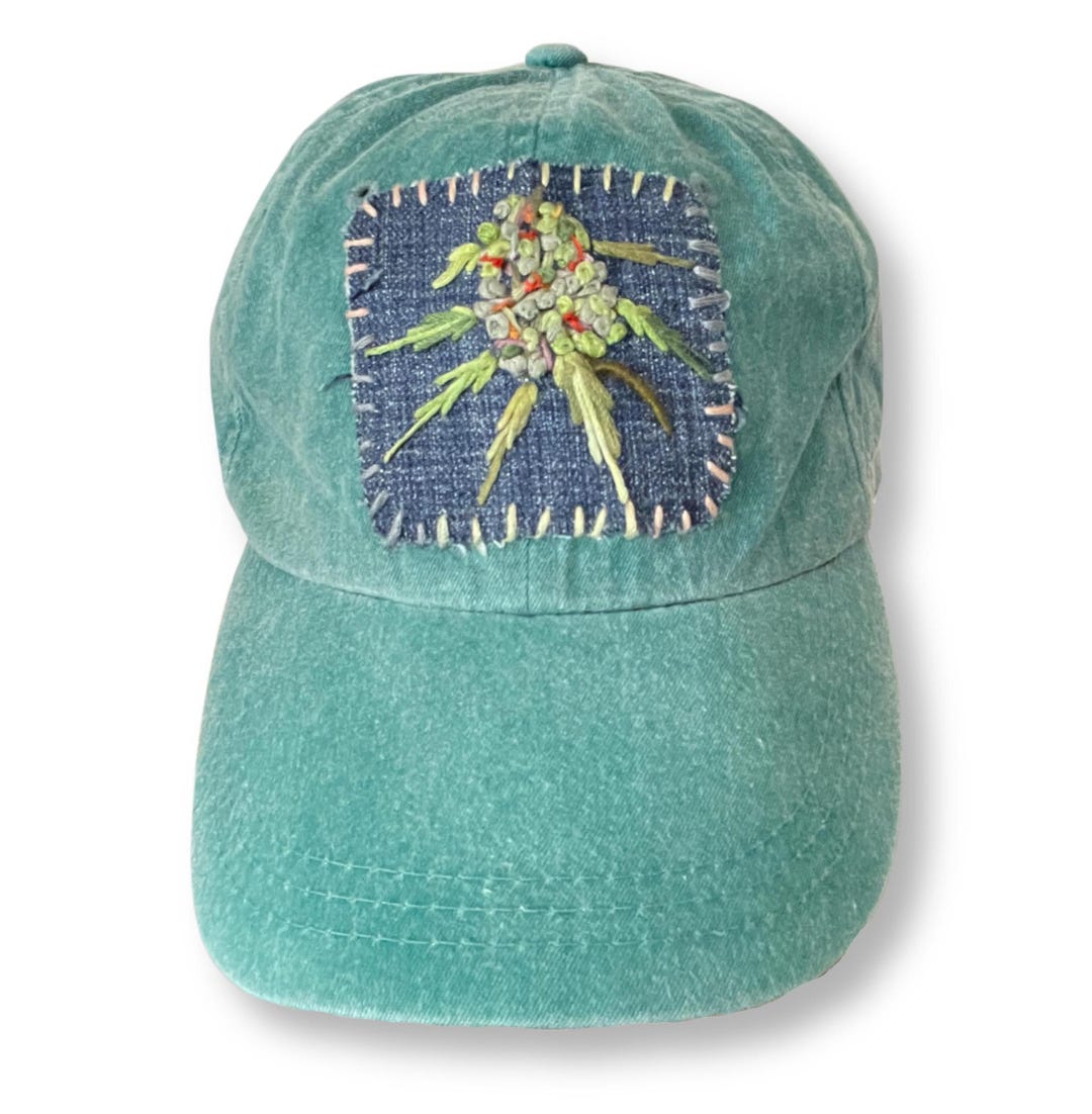 Weed Patch Hat – Handmade 420 Cannabis Cap With Embroidered Patch ...