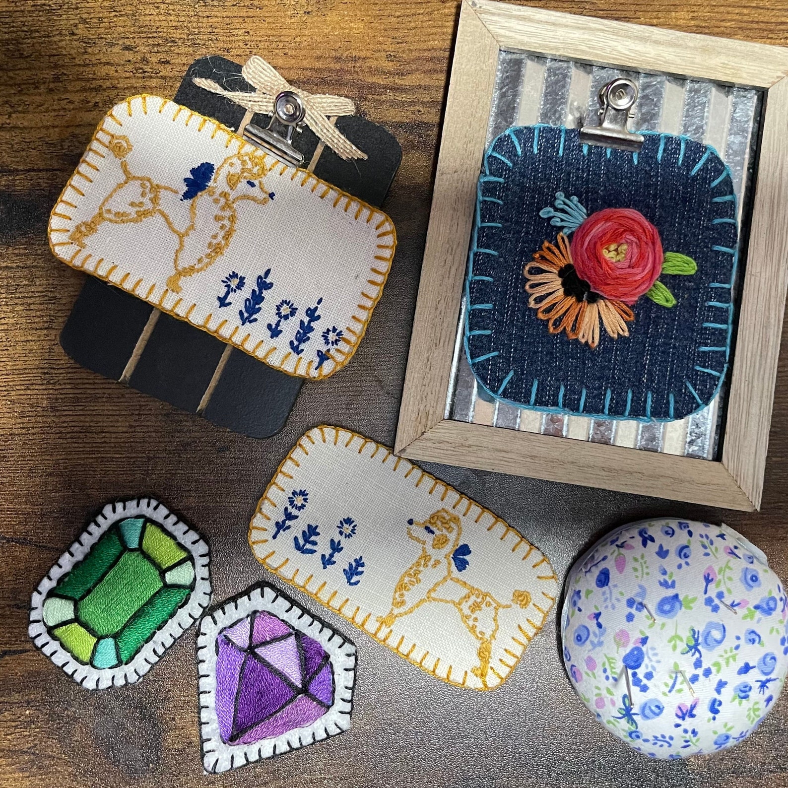 Hand Embroidered Denim Clothes Patch. Vintage Fabric Patches. Crazy ...