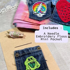 Embroidered Punk Rock Patch Mohawk Skull Pocket Custom Sew on Patches ...