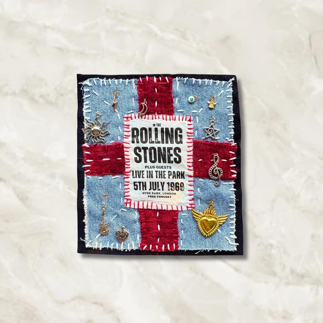 Rolling Stones Embroidered Patches– Handmade Back Patch. Vintage Rock ...