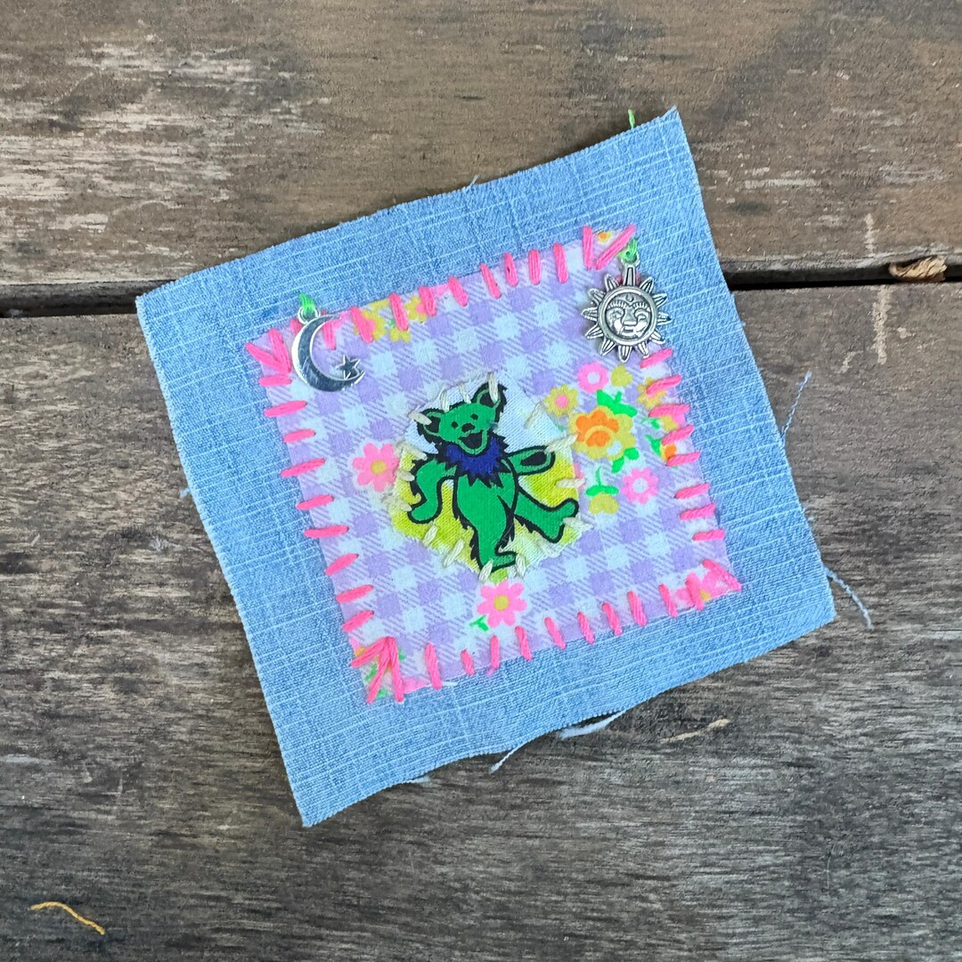 Grateful Dead Dancing Bear Patch – Handmade Deadhead Retro Kawaii ...