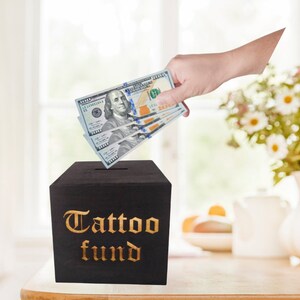 Tattoo Fund, Tattoo Gift Box, Tattoo Money Box, Tattoo Lover Gift ...