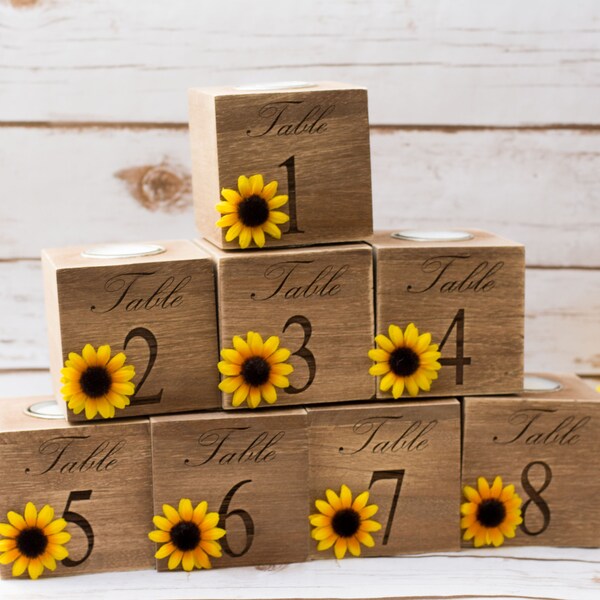 Sunflower Table Numbers - Etsy