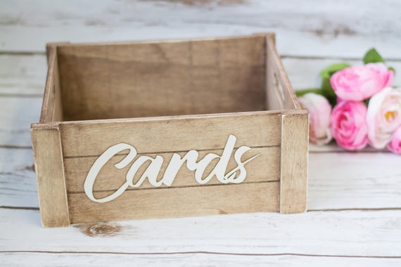 Rustic Card Box Wedding Mail Box Wooden Card Banner - Etsy