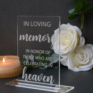 In Loving Memory Sign, Memorial Table Sign, Memory Table Sign, Watching ...