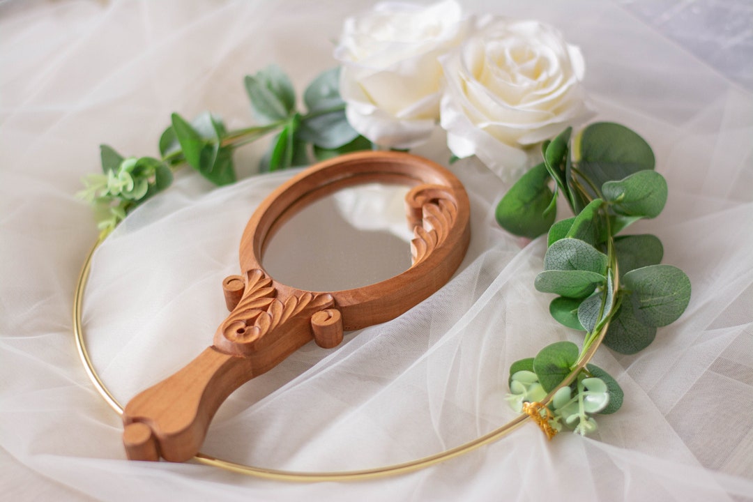 Personalized Mirror , Wood Hand Carved Mirror, Ornamented Mirror ...