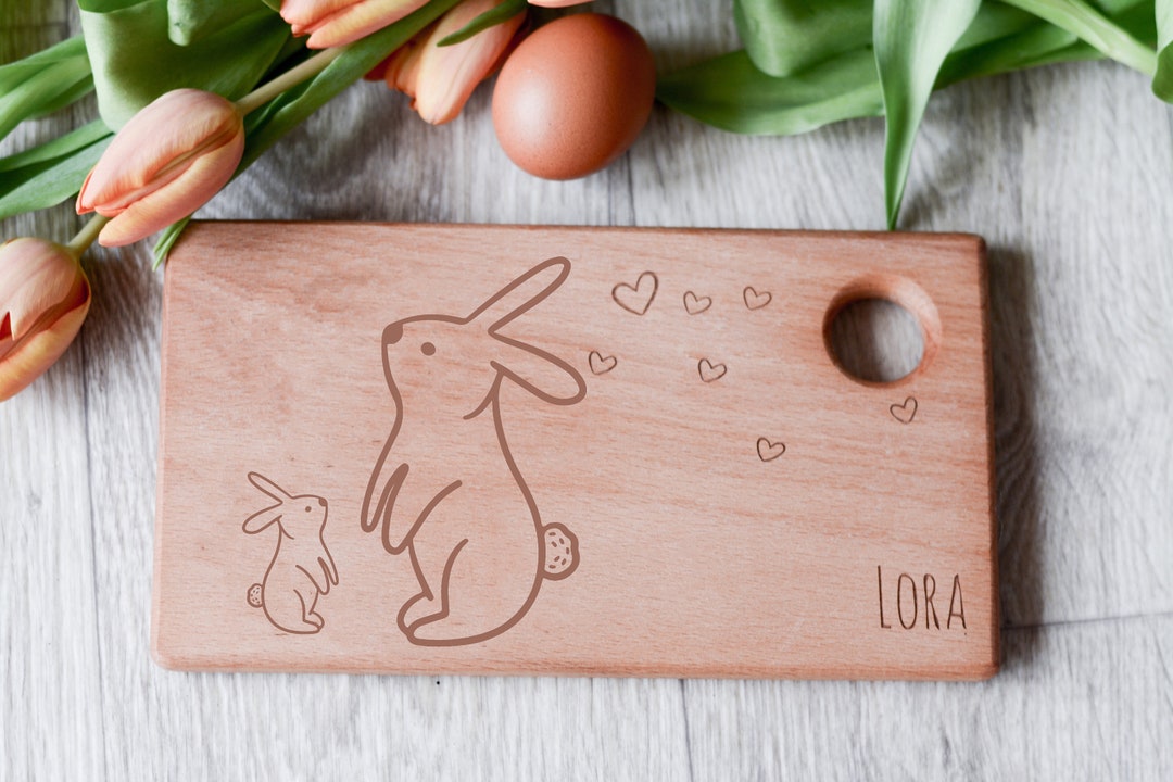 Easter Cutting Board , Easter Tableware , Easter Basket Bunny , Easter ...