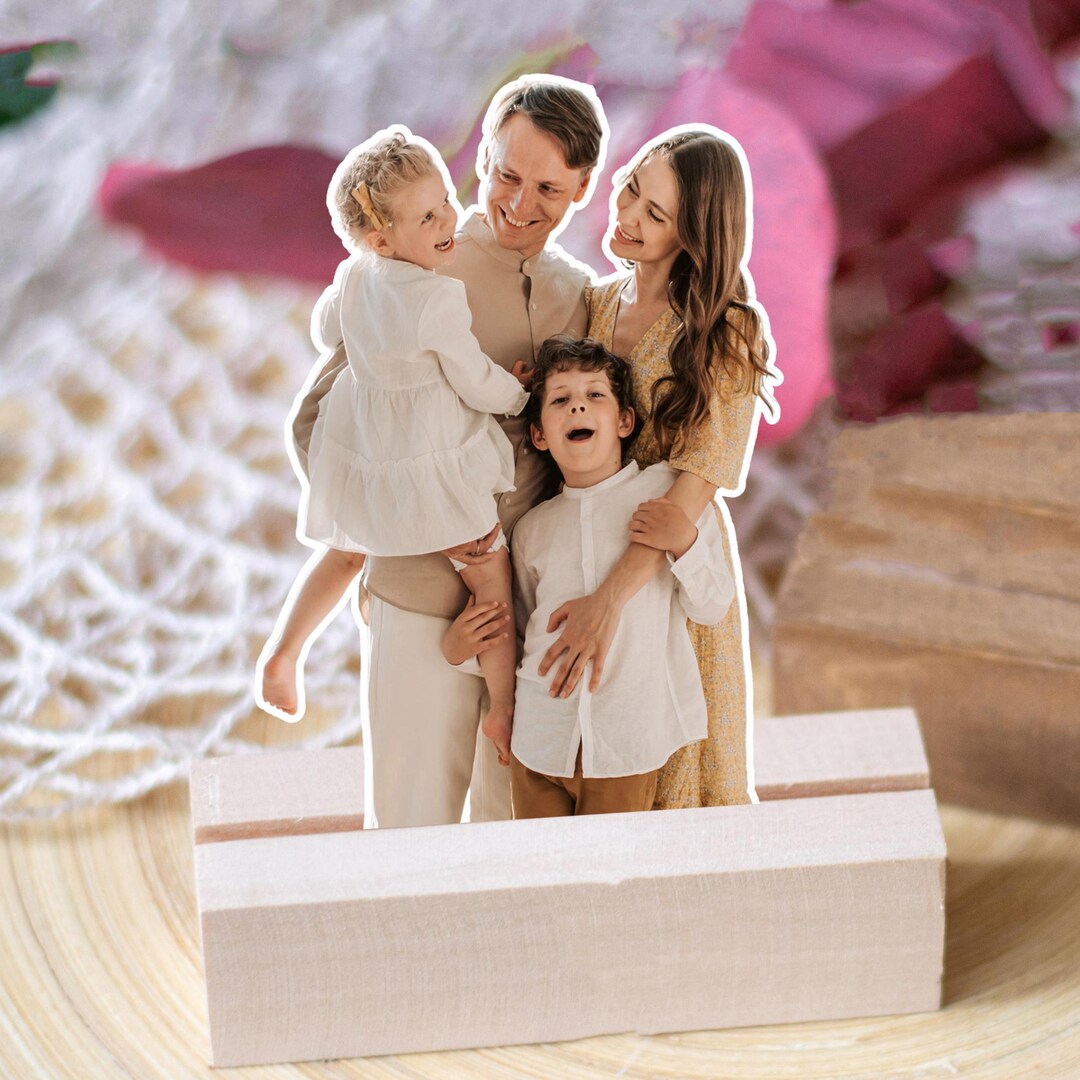 Custom Photo Stand - Family Photo Statuette With Stand - Personalized ...