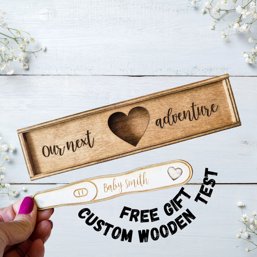 Baby Announcement Box, Pregnancy Reveal Box, Pregnancy Test Box, We're ...