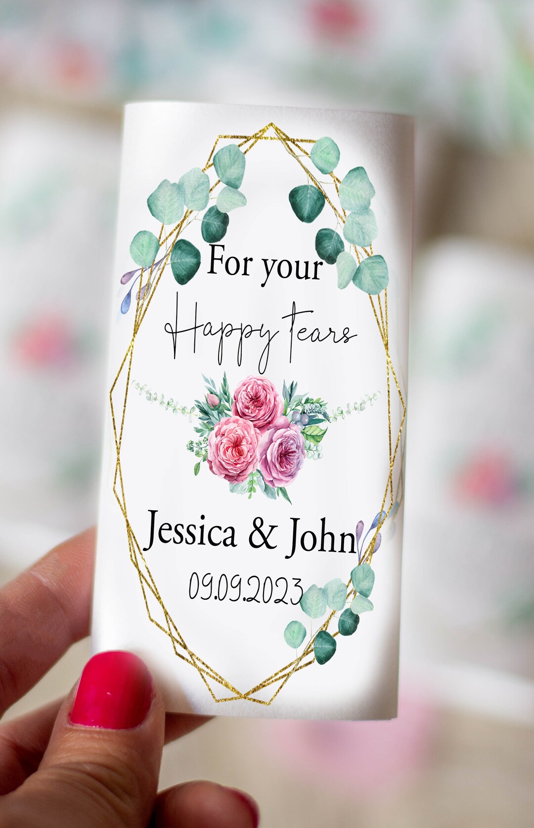 Happy Tears Tissues Tears of Joy Eucalyptus Wedding Favors - Etsy
