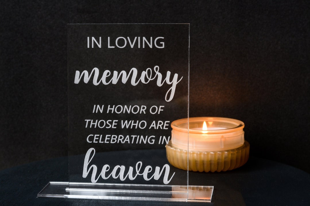 In Loving Memory Sign, Memorial Table Sign, Memory Table Sign, Watching ...