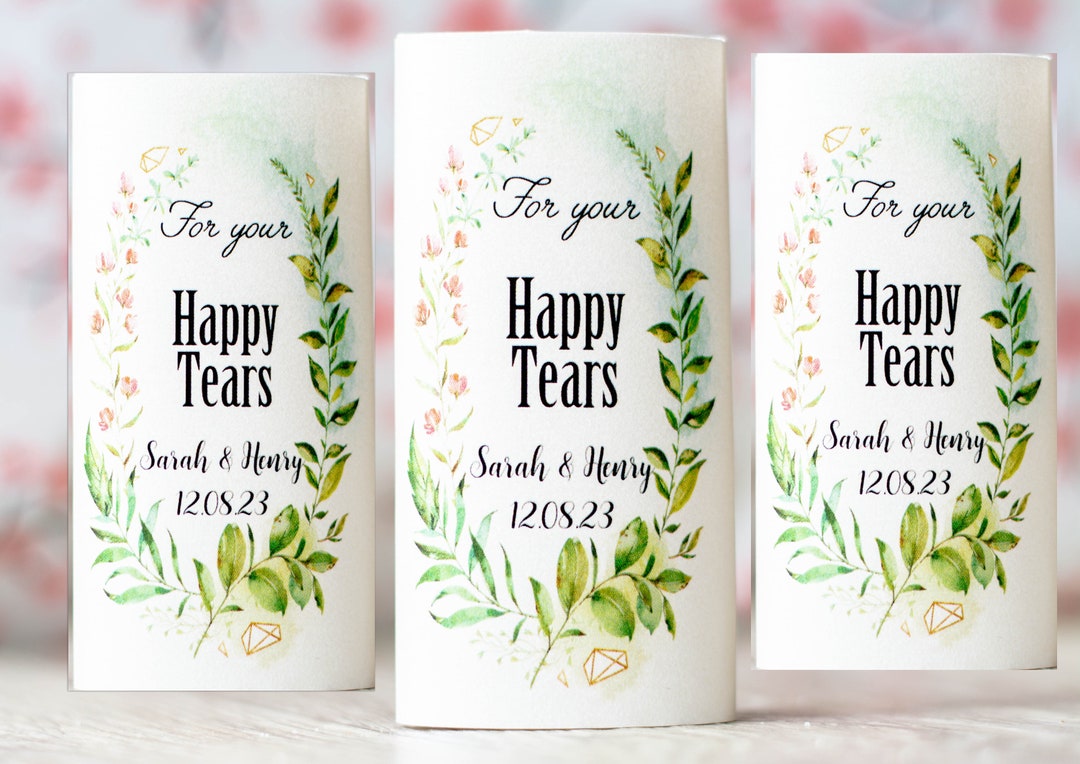Happy Tears Tissues Wedding Tissue Packs for Your Happy - Etsy