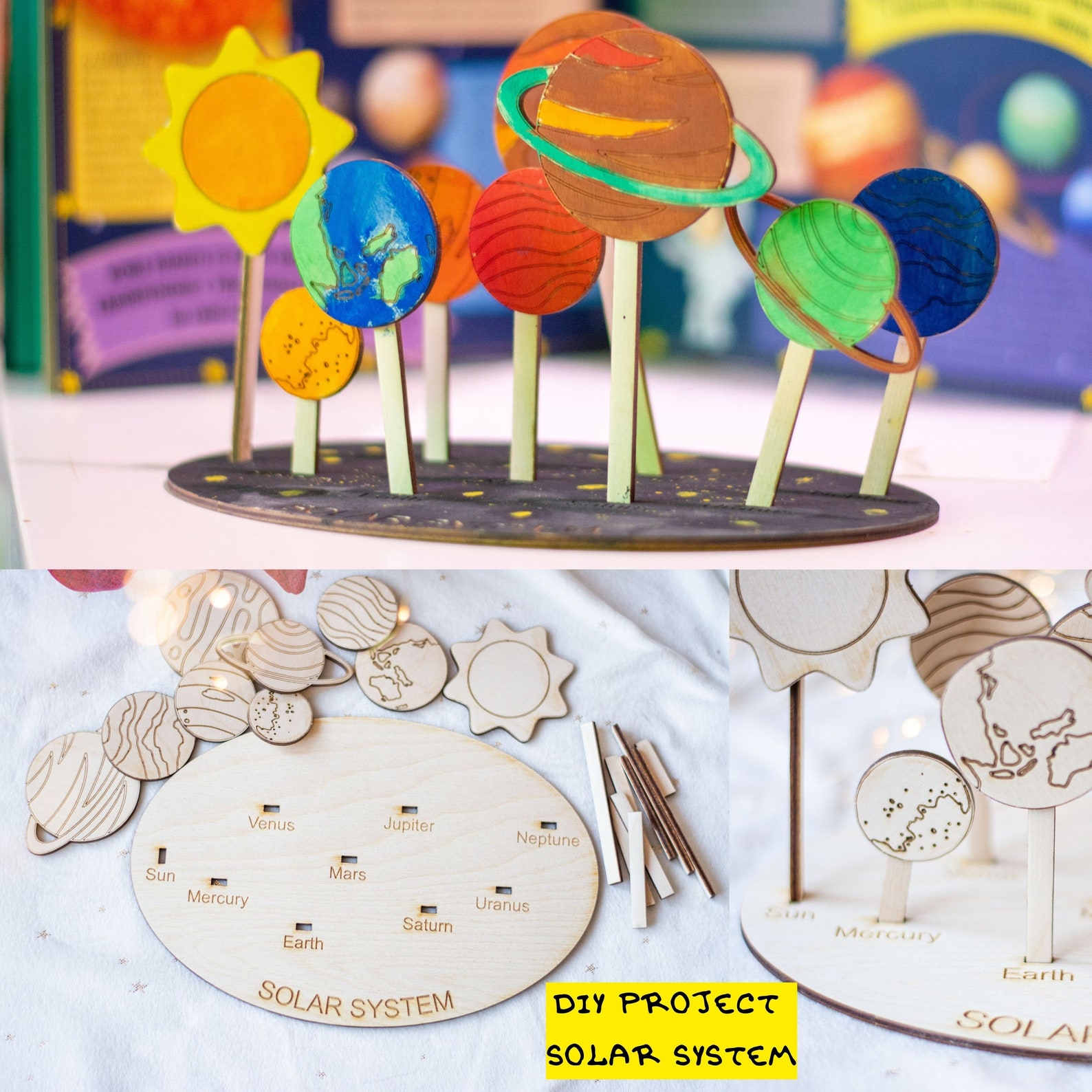 Solar System DIY Kit, Space School Project, Planets Model for Kids ...