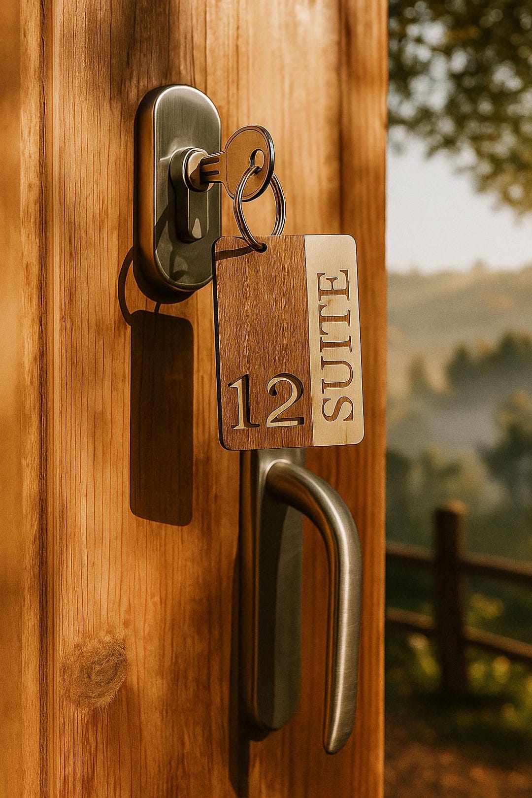 Wood Hotel Keychain – Personalized Suite Door Key Tag With Room Number ...