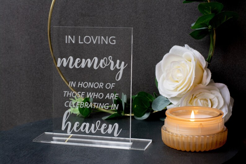In Loving Memory Sign Memorial Table Sign Acrylic Reserved - Etsy