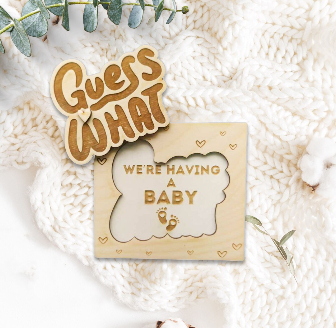 Guess What Pregnancy Announcement Pregnancy Reveal Box Baby - Etsy