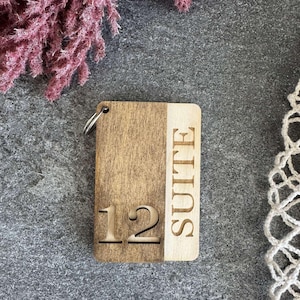 Wood Hotel Keychain – Personalized Suite Door Key Tag With Room Number ...